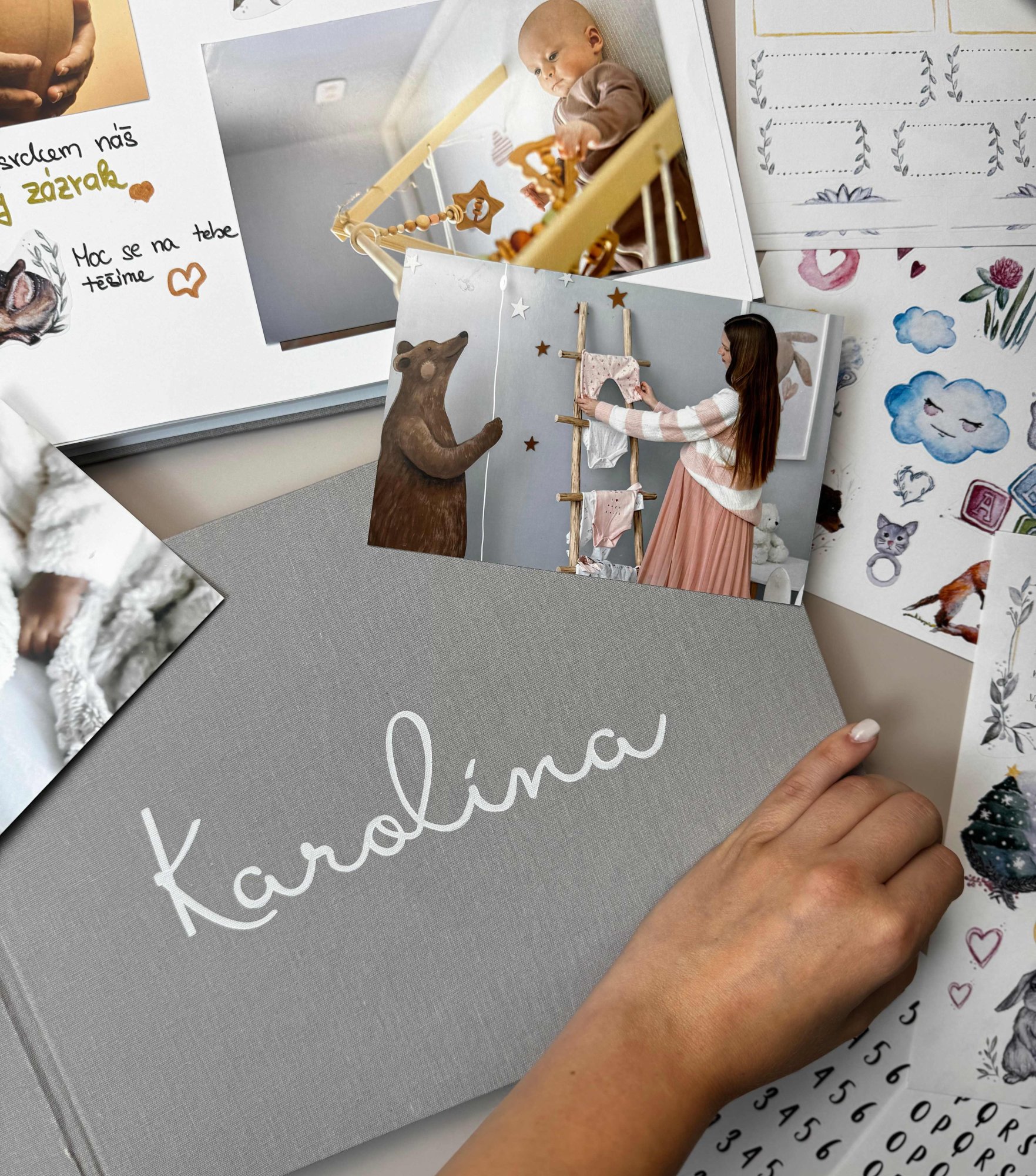 Personalizované fotoalbum pro miminko se jménem